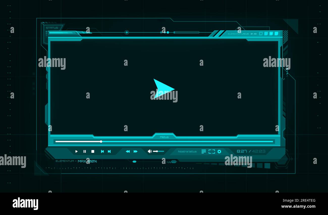 Video Player Interface Transparent Video Player With Play And Control
