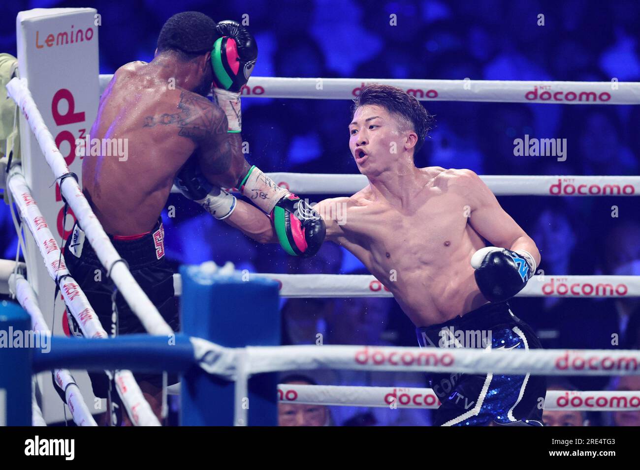 Naoya Inoue of Japan throws a punch against Stephen Fulton Jr. of ...