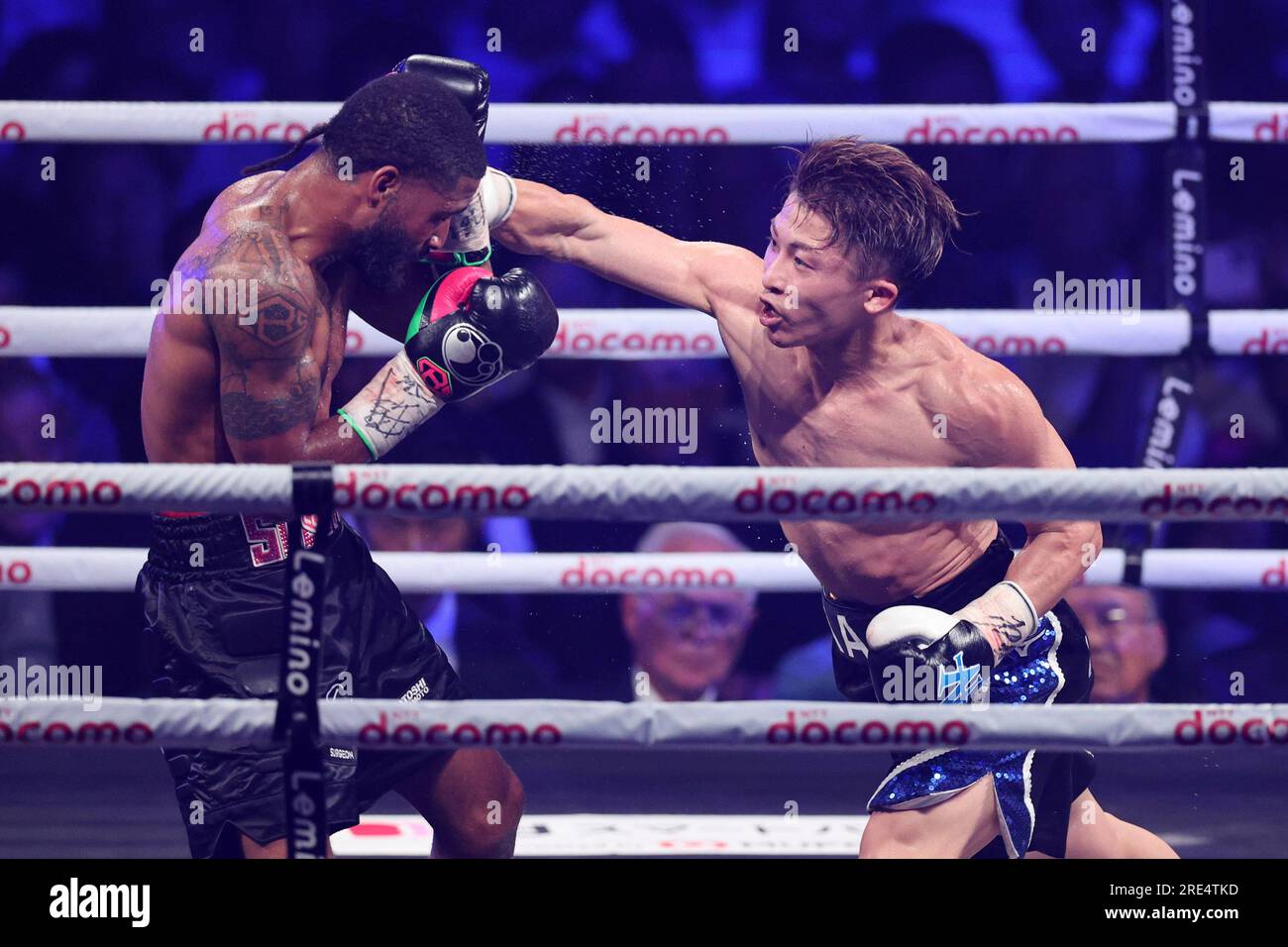 Naoya Inoue of Japan throws a punch against Stephen Fulton Jr. of ...