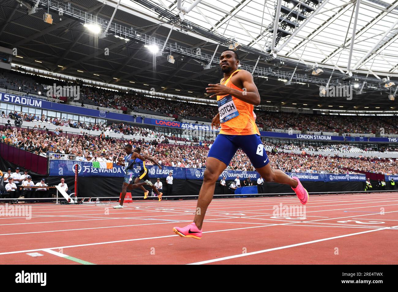 Leungo Scotch of Botswana competing in the men’s 400m at the Wanda ...