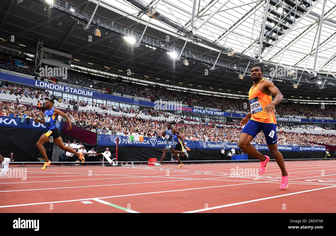 Leungo Scotch of Botswana competing in the men’s 400m at the Wanda ...