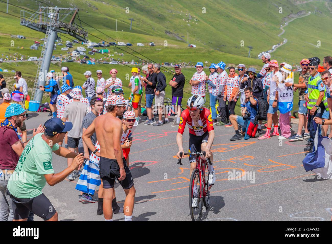 Col du Tourmalet, France - July 06 2023: Mattias Skjelmose Jensen ...