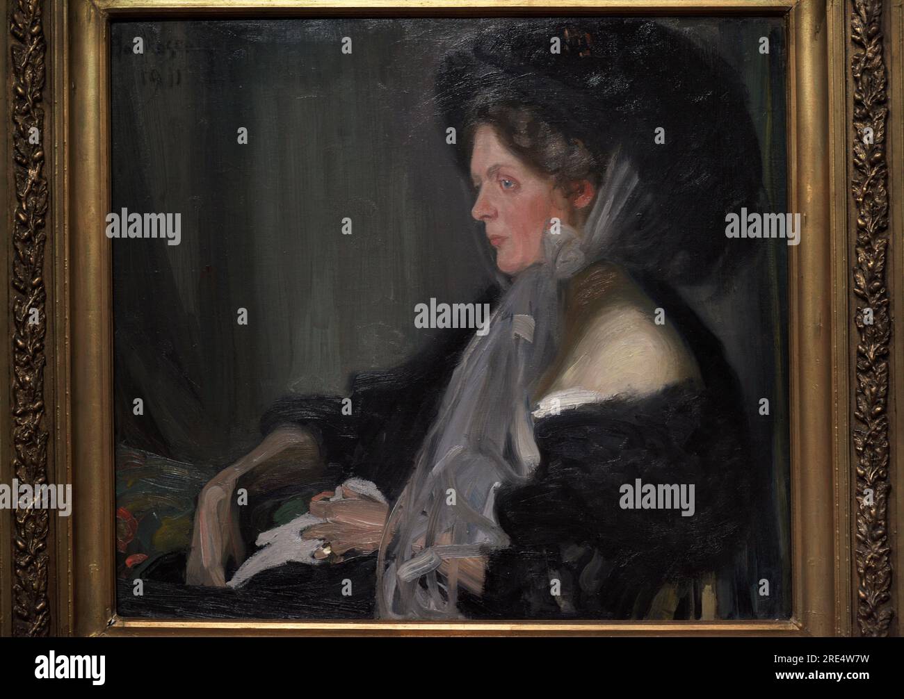 Janis Rozentals (1866-1916). Latvian painter. Portrait of the Wife of ...