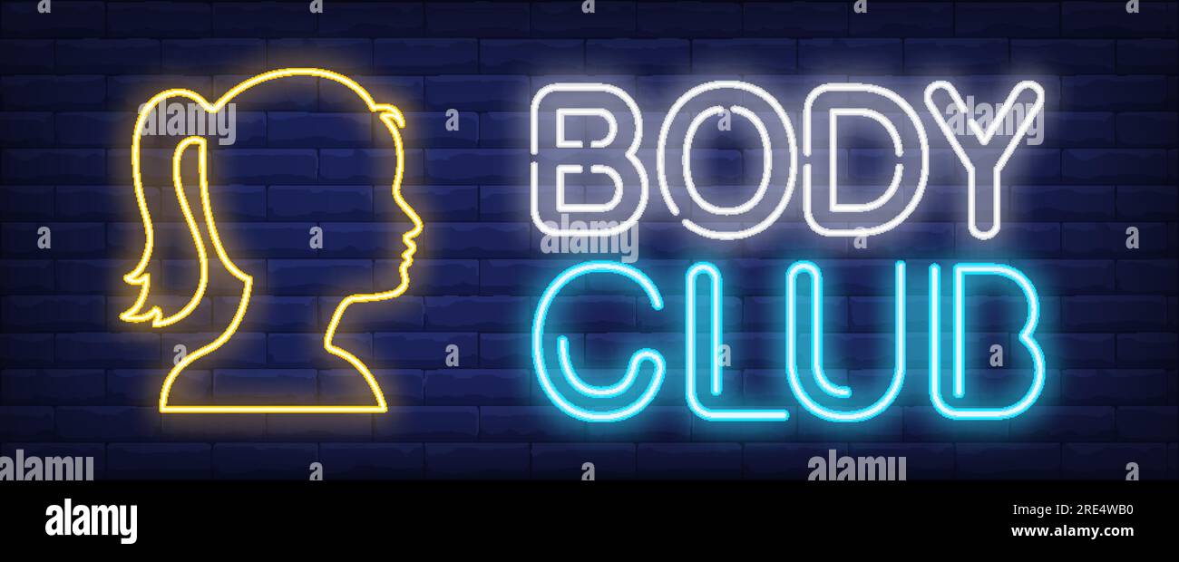 Body club neon sign Stock Vector Image & Art - Alamy