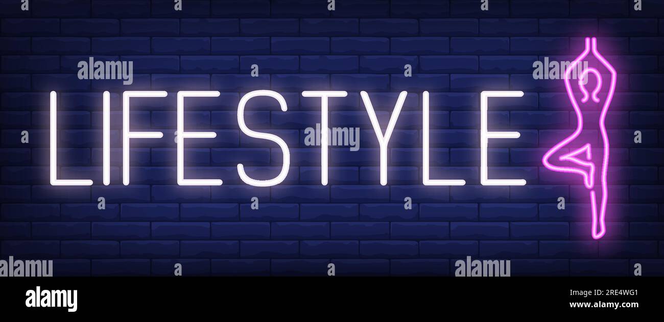 Lifestyle neon sign Stock Vector Image & Art - Alamy