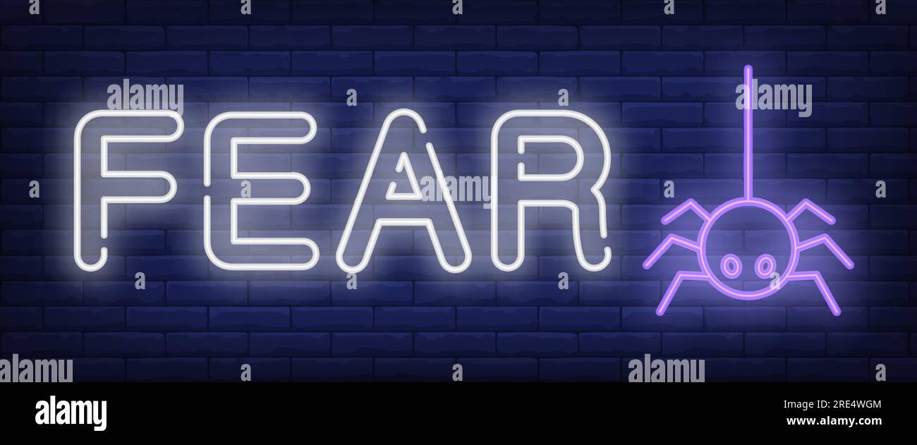 Fear neon sign Stock Vector Image & Art - Alamy