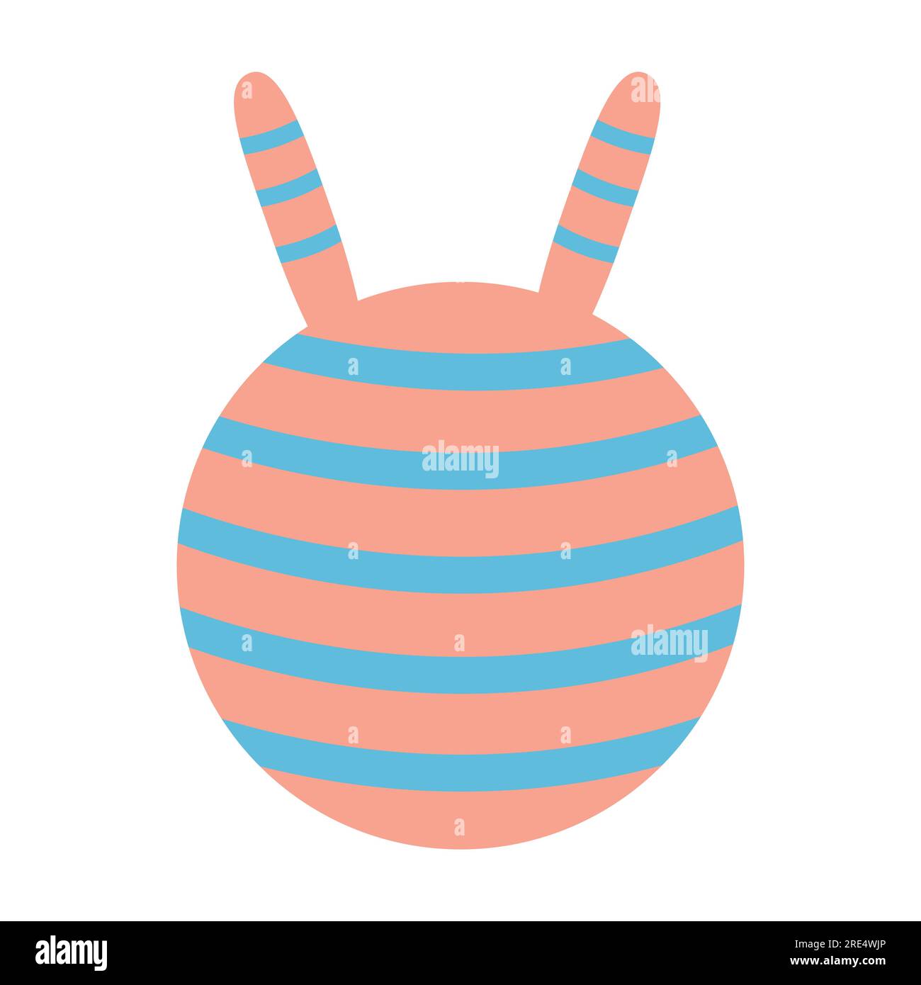 fitball, gymnastic ball in cartoon style, vector illustration Stock ...