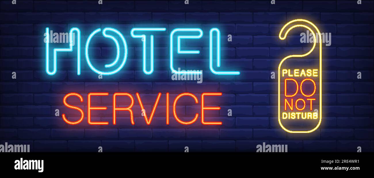 Neon glow hotel night Stock Vector Images - Alamy