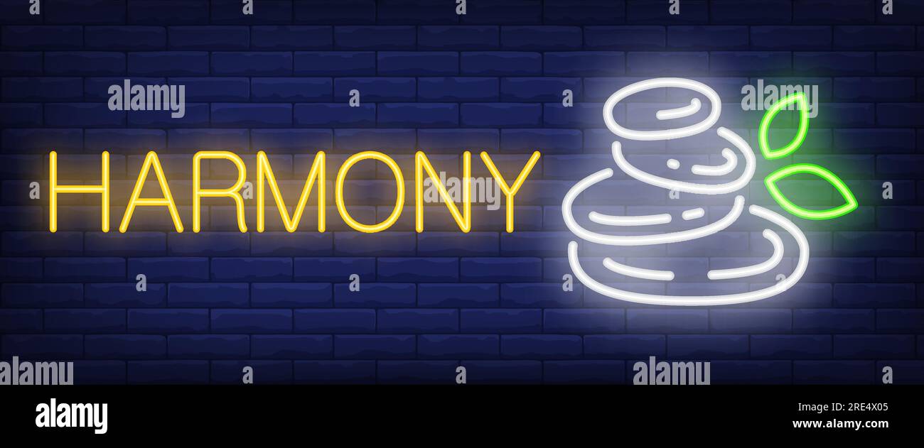 Harmony neon sign Stock Vector Image & Art - Alamy