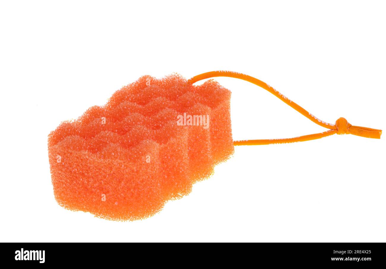 body washcloth isolated on white background Stock Photo - Alamy