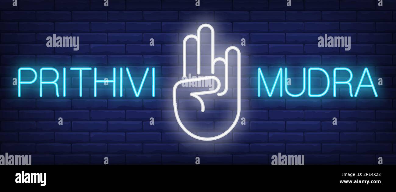 Prithivi mudra neon sign Stock Vector Image & Art - Alamy