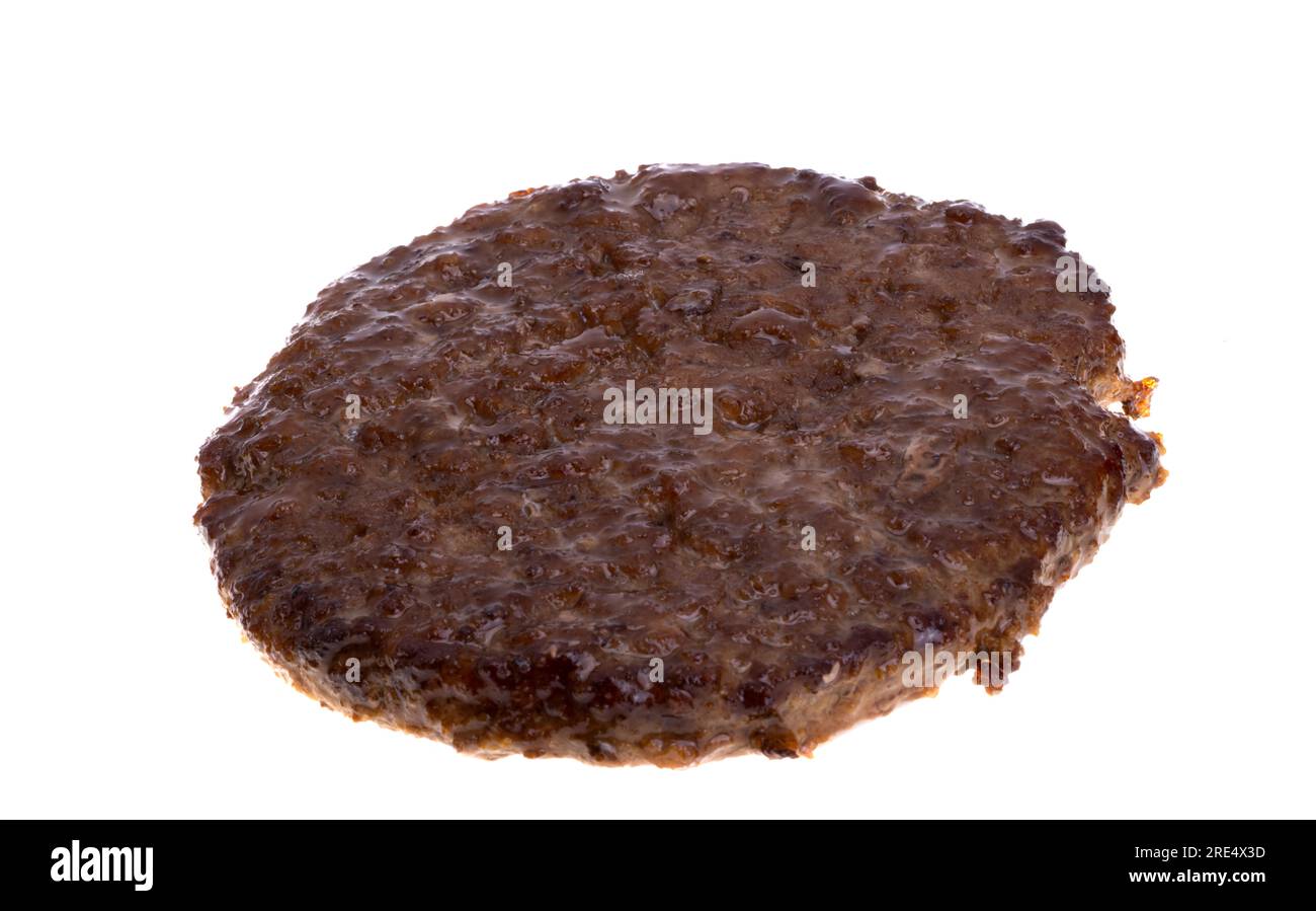 hamburger patty isolated on white background Stock Photo - Alamy