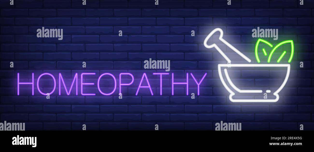 Homeopathy neon sign Stock Vector Image & Art - Alamy