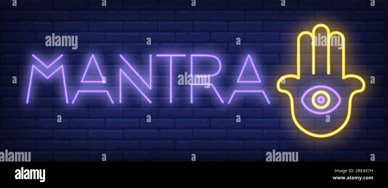 Mantra neon sign Stock Vector Image & Art - Alamy