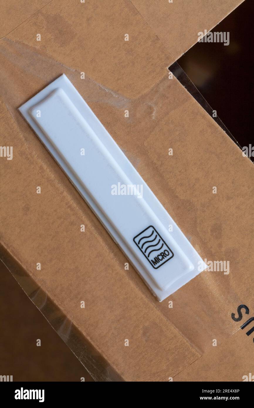 Security protected security micro chip label sticker on pack of prime ...