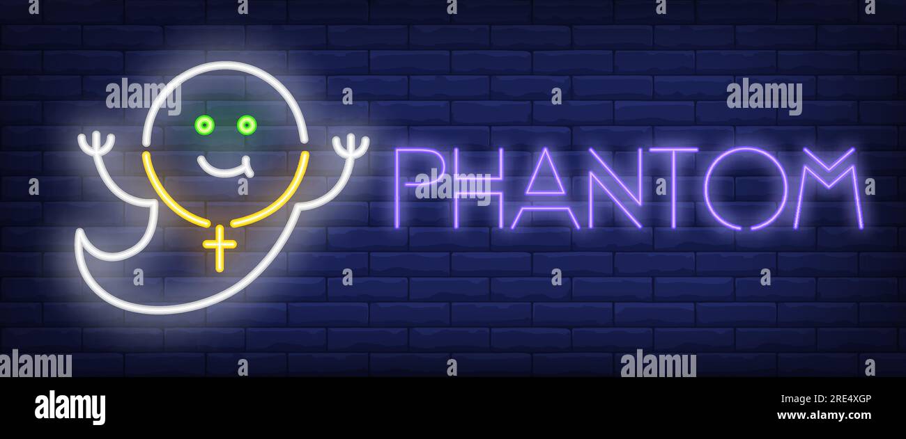 Phantom neon sign Stock Vector Image & Art - Alamy
