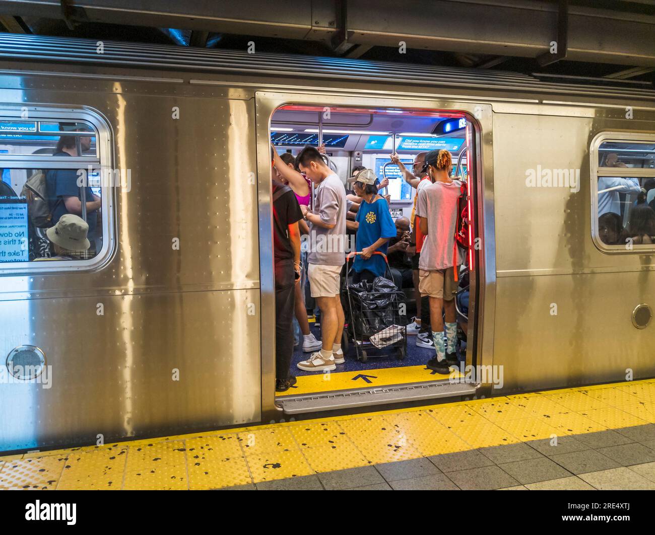 Weekend ridership in the subway in New York on Saturday, July 22, 2023 ...
