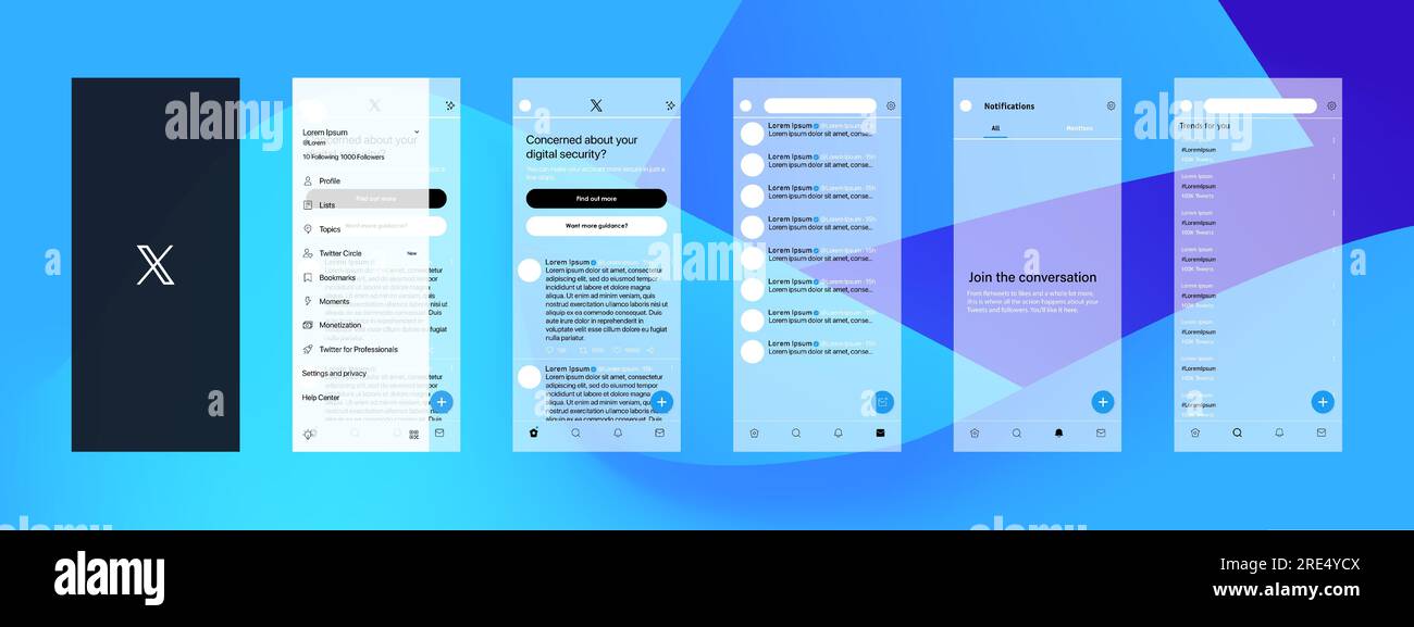 New Twitter vs x.com. Novation Elon Mask. popular social media button ...