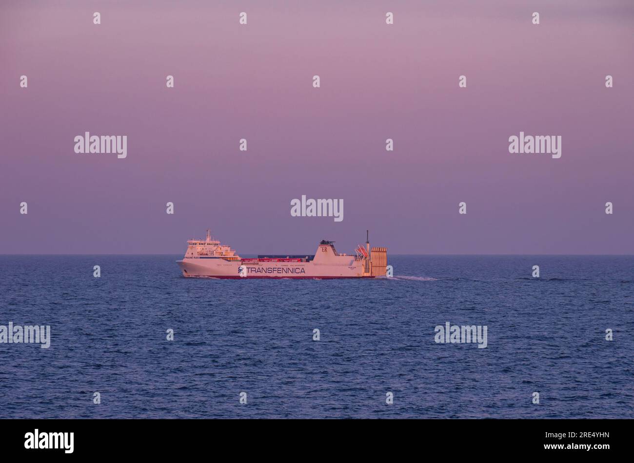 The Transfennica RoRo cargo ferry of the Sietas 163 type on the Baltic ...