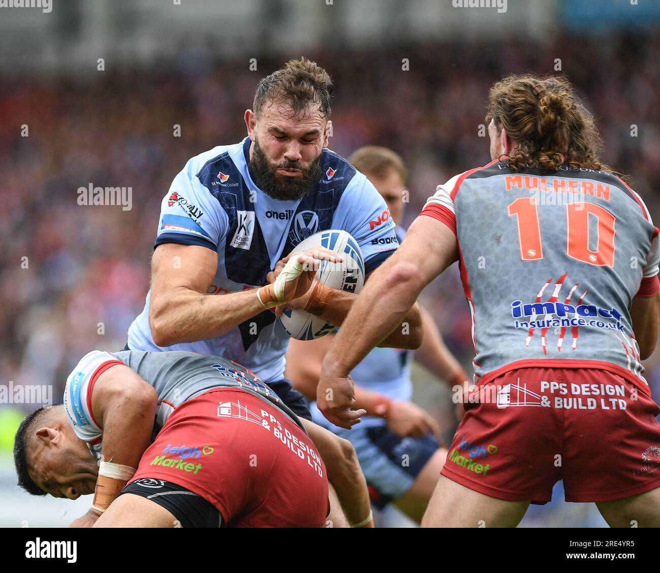 Warrington, England - 22nd July 2023 - Alex Walmsley of St Helens in ...