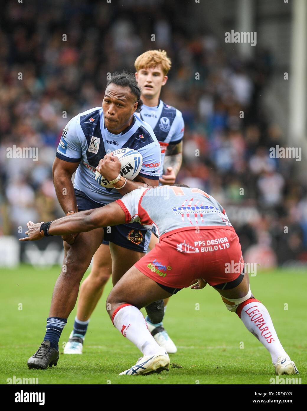 Warrington, England - 22nd July 2023 - Agnatius Paasi of St Helens in ...