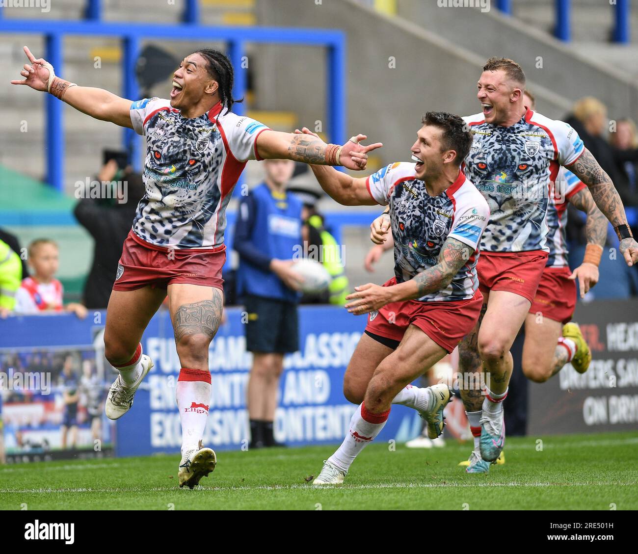 Warrington, England - 22nd July 2023 - Tom Amone of Leigh Leopards ...