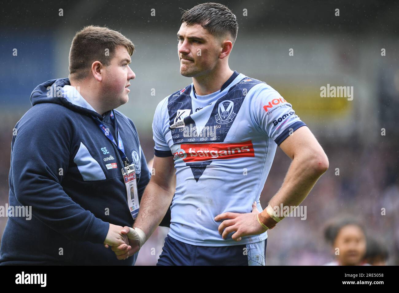 Warrington, England - 22nd July 2023 - Lewis Dodd of St Helens ...