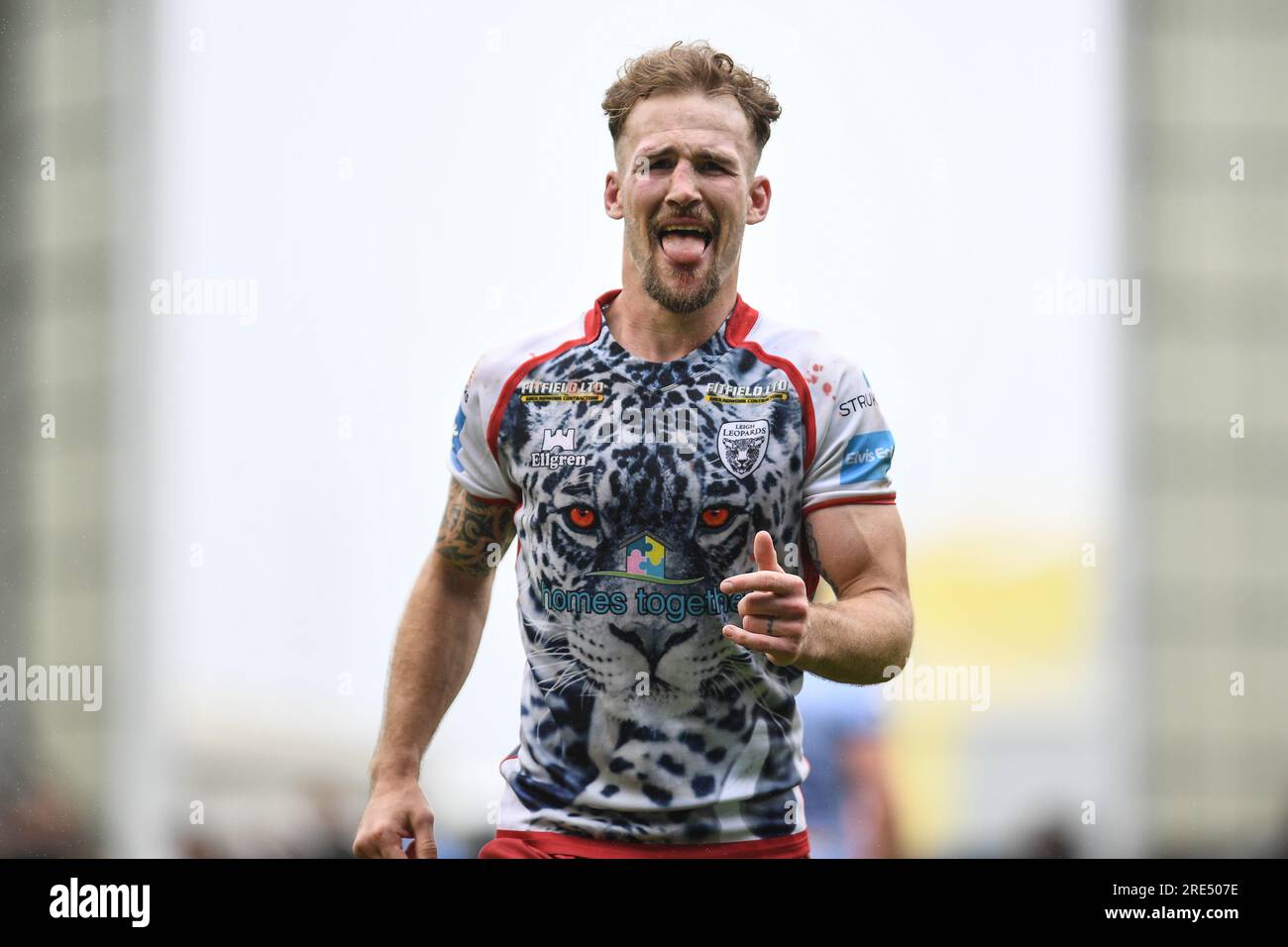 Warrington, England - 22nd July 2023 - Ben Reynolds of Leigh Leopards ...