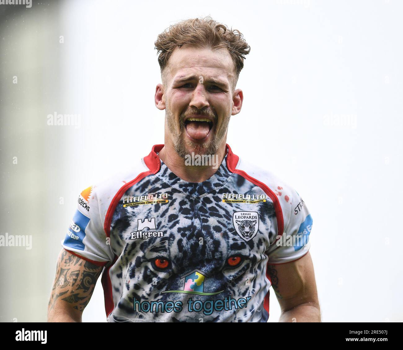 Warrington, England - 22nd July 2023 - Ben Reynolds of Leigh Leopards ...