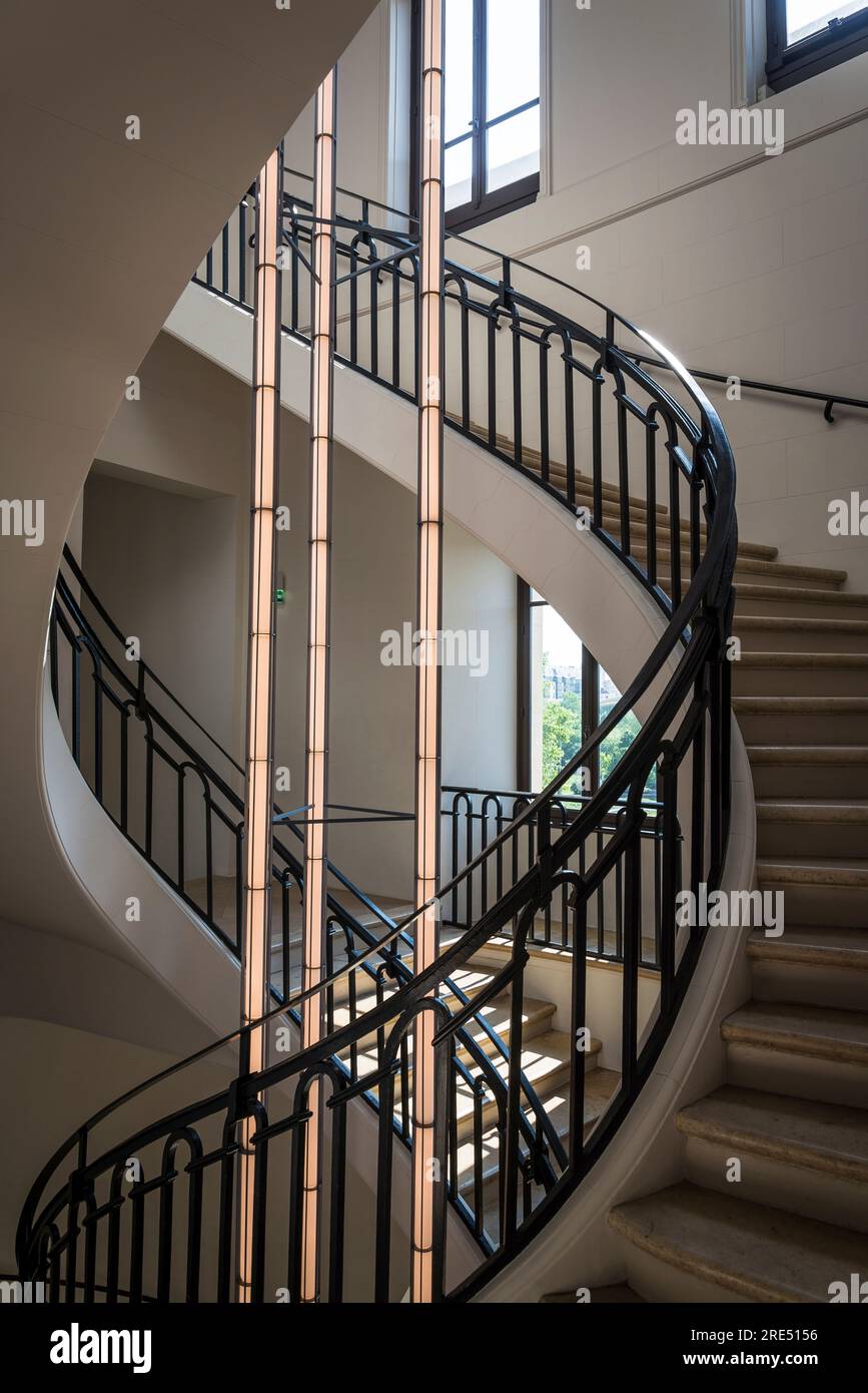 Double helix staircase, the only remaining vestige of the former 18th ...