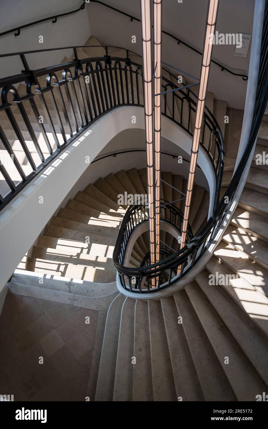 Double helix staircase, the only remaining vestige of the former 18th ...