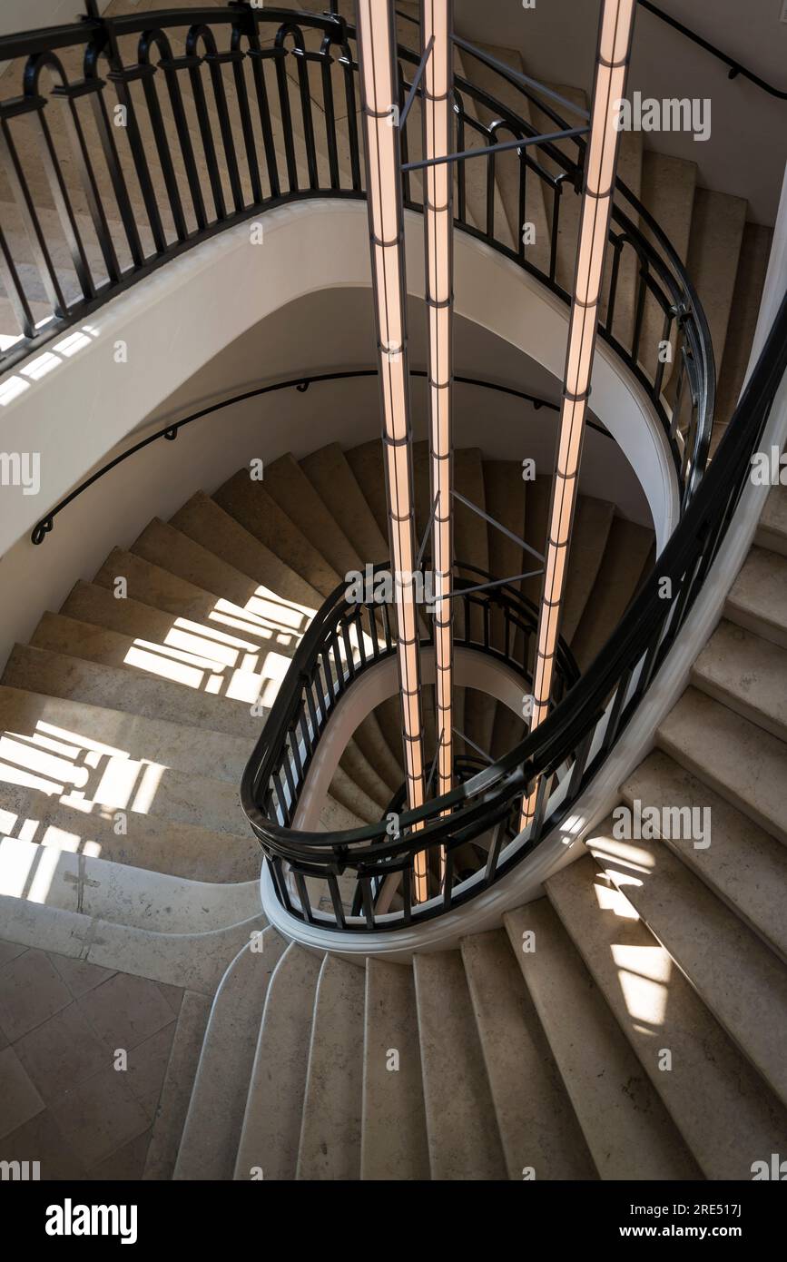 Double helix staircase, the only remaining vestige of the former 18th ...