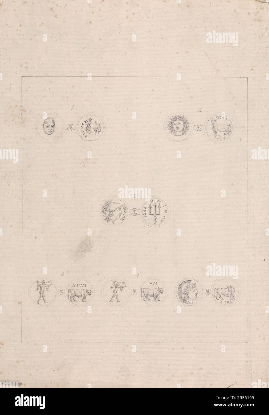 Graphite drawing of 6 coins by Luigi Balugani Stock Photo - Alamy