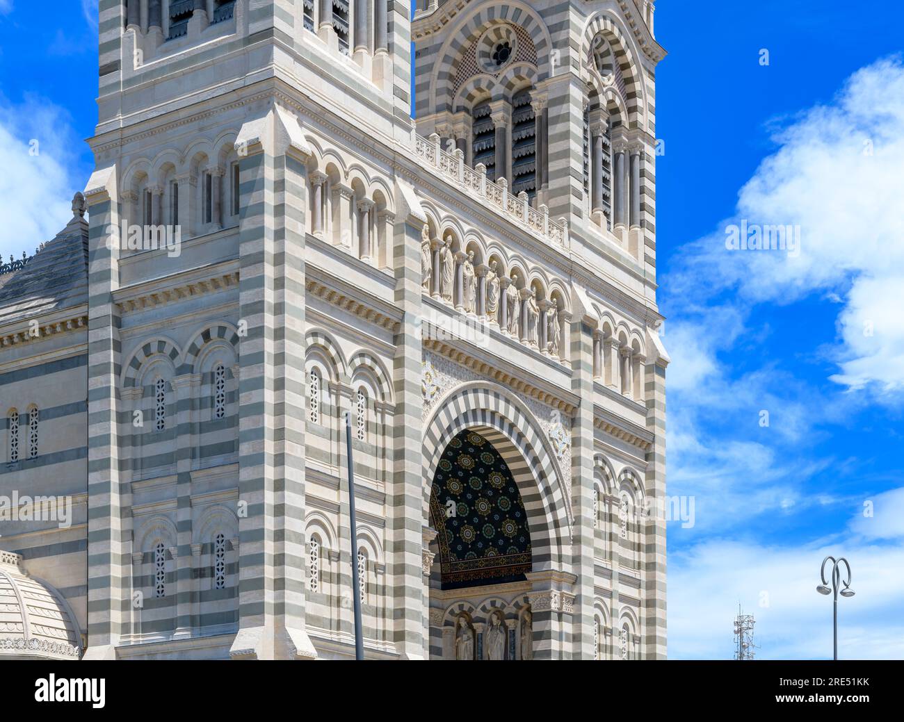 Newly renovated Marseille Cathedral - Cathédrale La Major. Built in ...