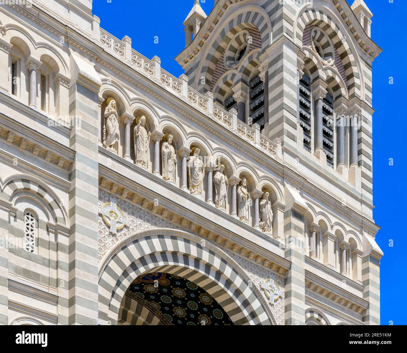 Newly renovated Marseille Cathedral - Cathédrale La Major. Built in ...