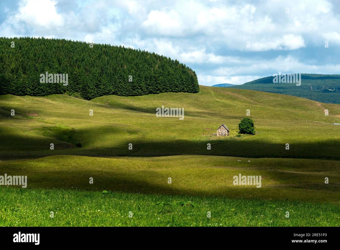 Farm (buron) in Cezallier massif, Regional Nature Park of Volcans d ...