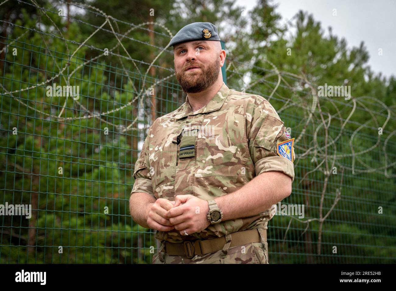 RAF Police detachment security officer, Flying Officer Duffy, from ...