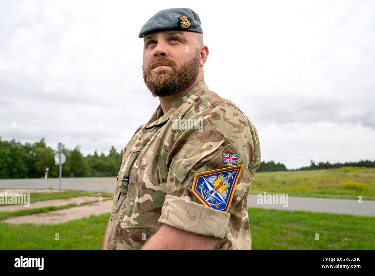 RAF Police detachment security officer, Flying Officer Duffy, from ...