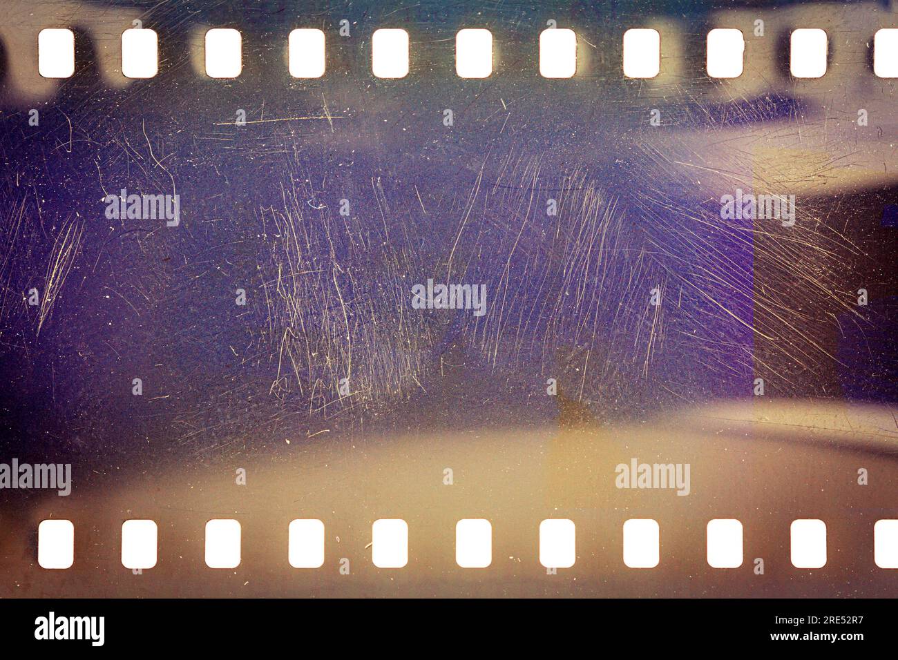 Dusty and grungy 35mm film texture or surface. Perforated scratched ...
