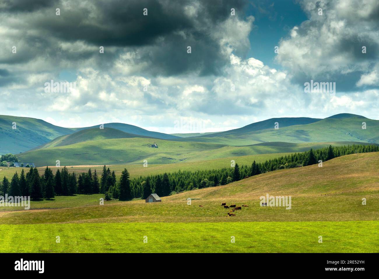Farm (buron) in Cezallier massif, Regional Nature Park of Volcans d ...