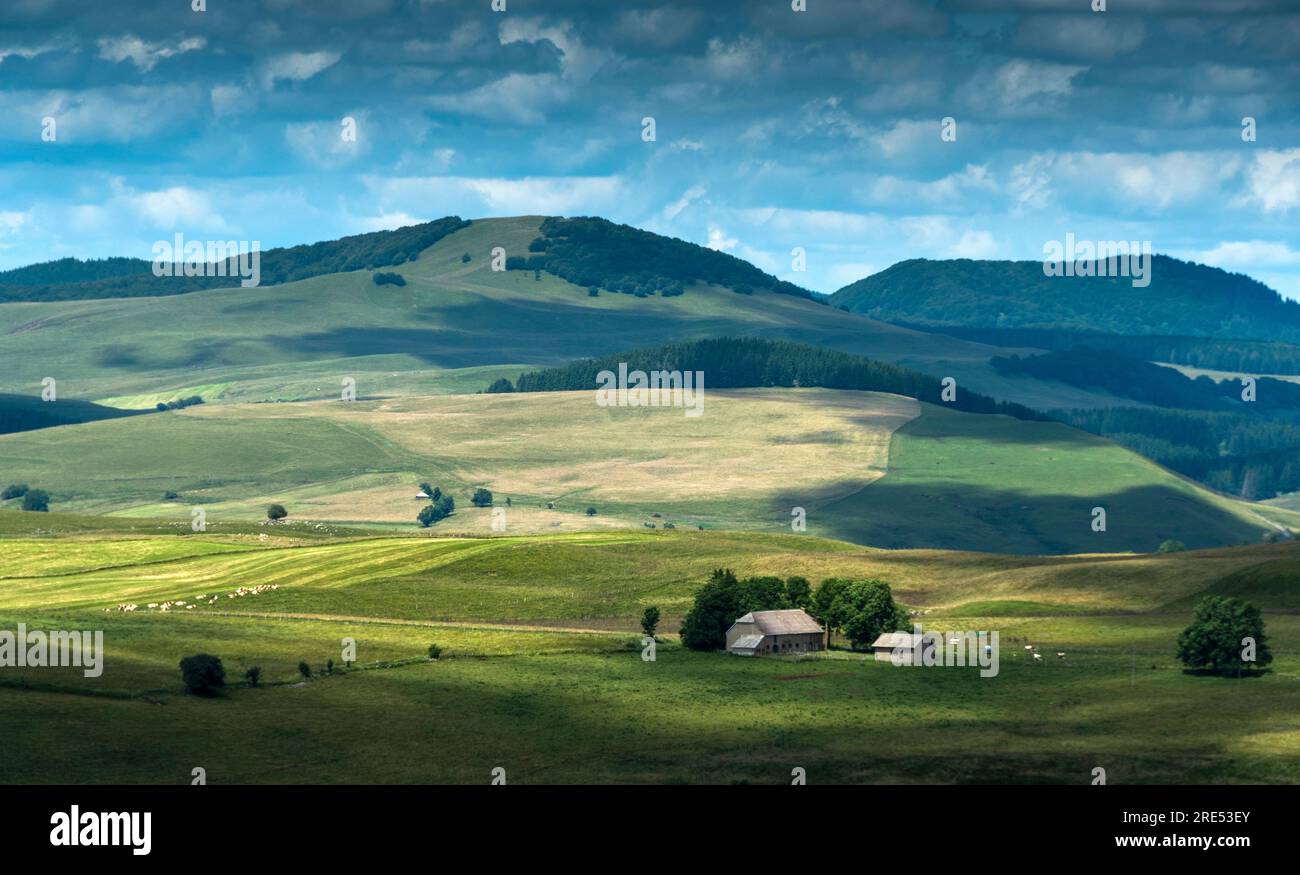 Farm (buron) in Cezallier massif, Regional Nature Park of Volcans d ...