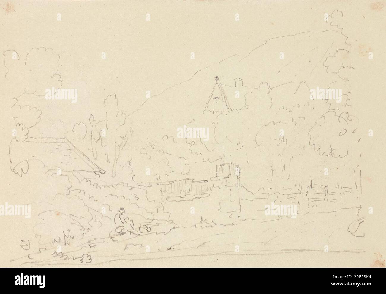 Sketch of Cottages in the Trees between 1826 and 1830 by Thomas ...