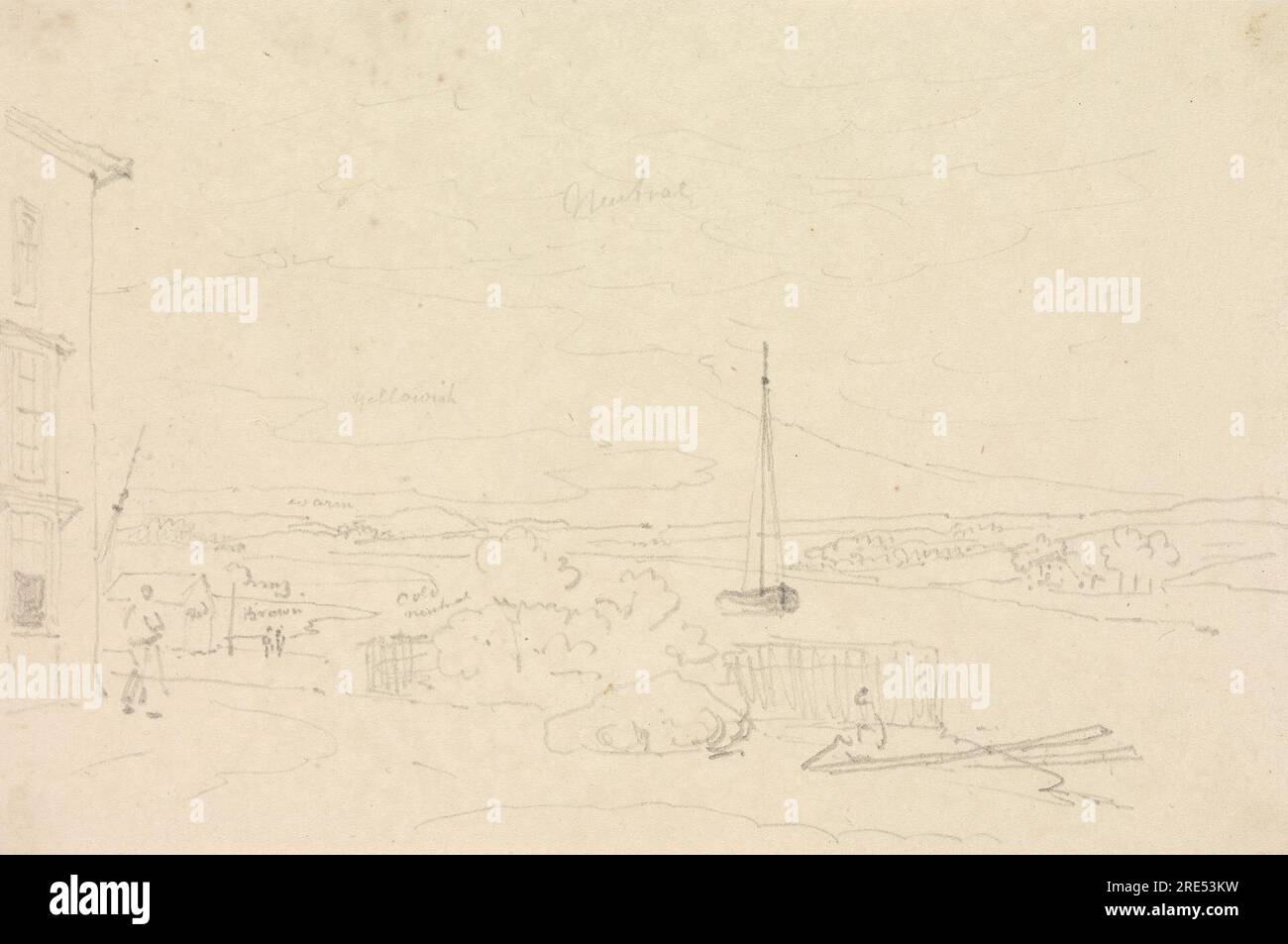 Sketch of a River Landscape, Isle of Wight between 1826 and 1830 by ...