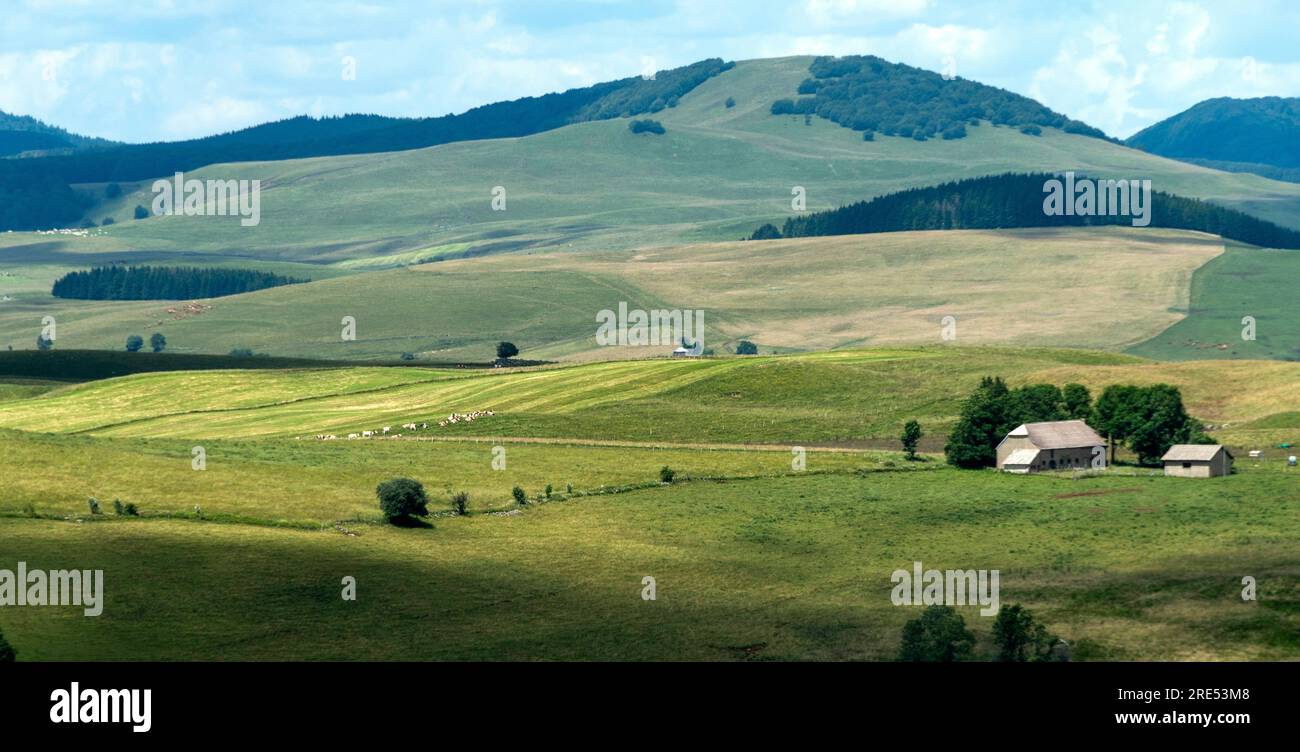 Farm (buron) in Cezallier massif, Regional Nature Park of Volcans d ...