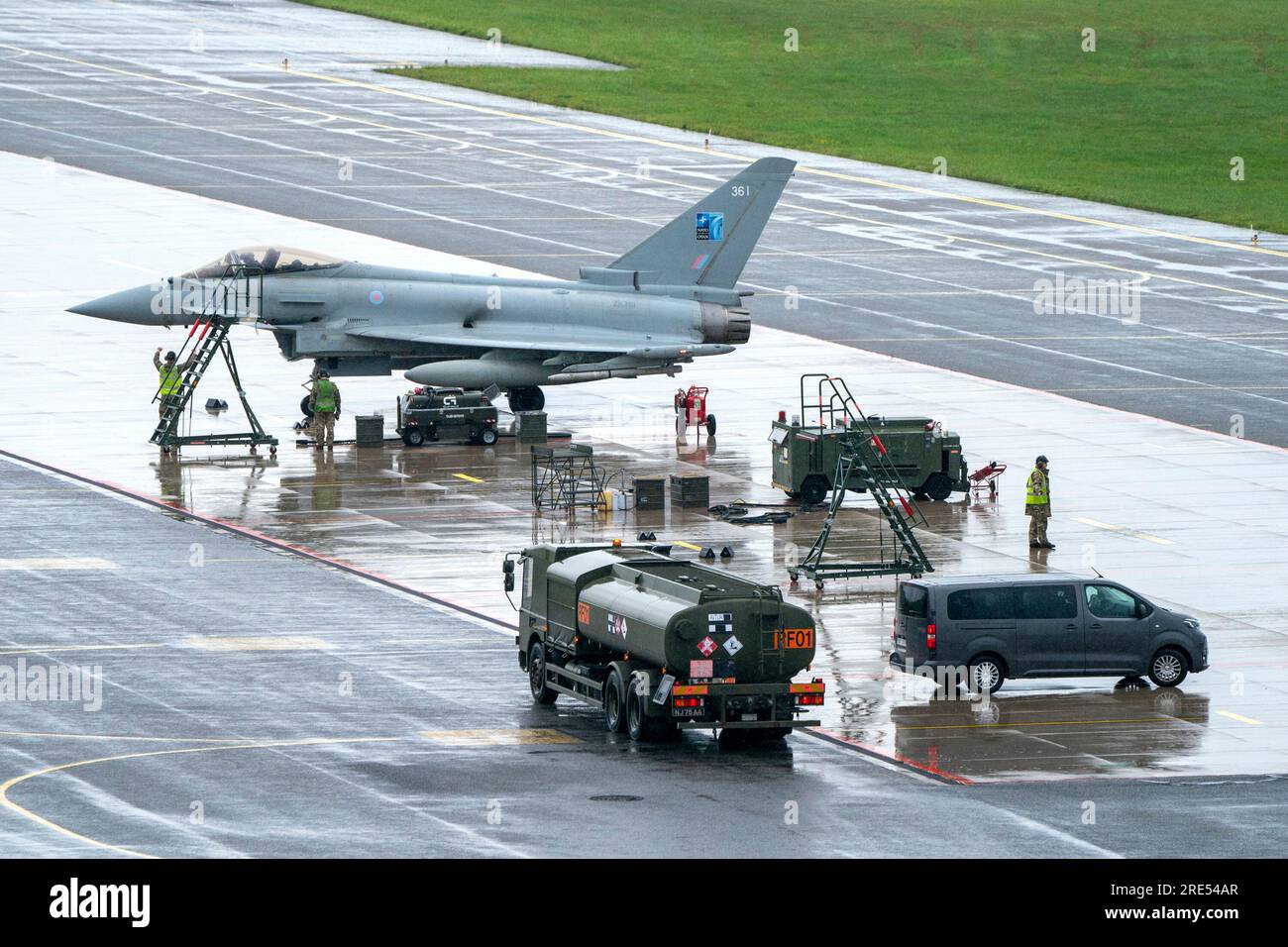 A RAF Eurofighter Typhoon jet, part of the Royal Air Force (RAF)140 ...