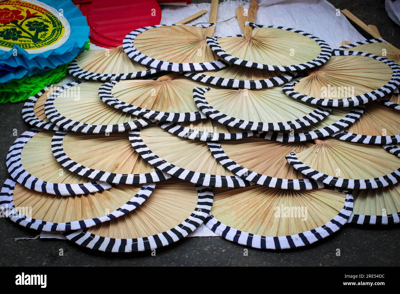 Artistic Hand Fan, Pakha, Air Blower or Bamboo Made Handicraft Fan with ...