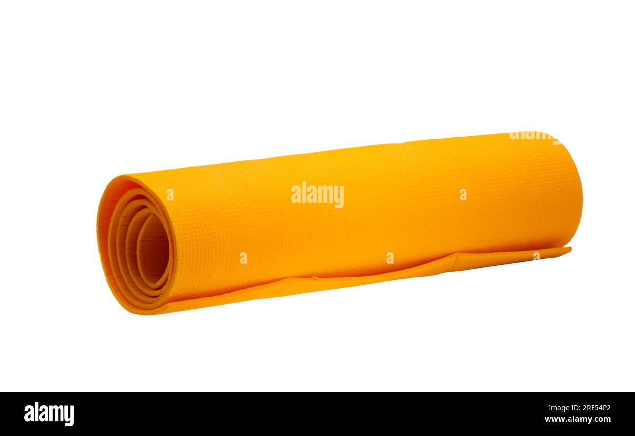 yoga mat isolated on white background Stock Photo - Alamy