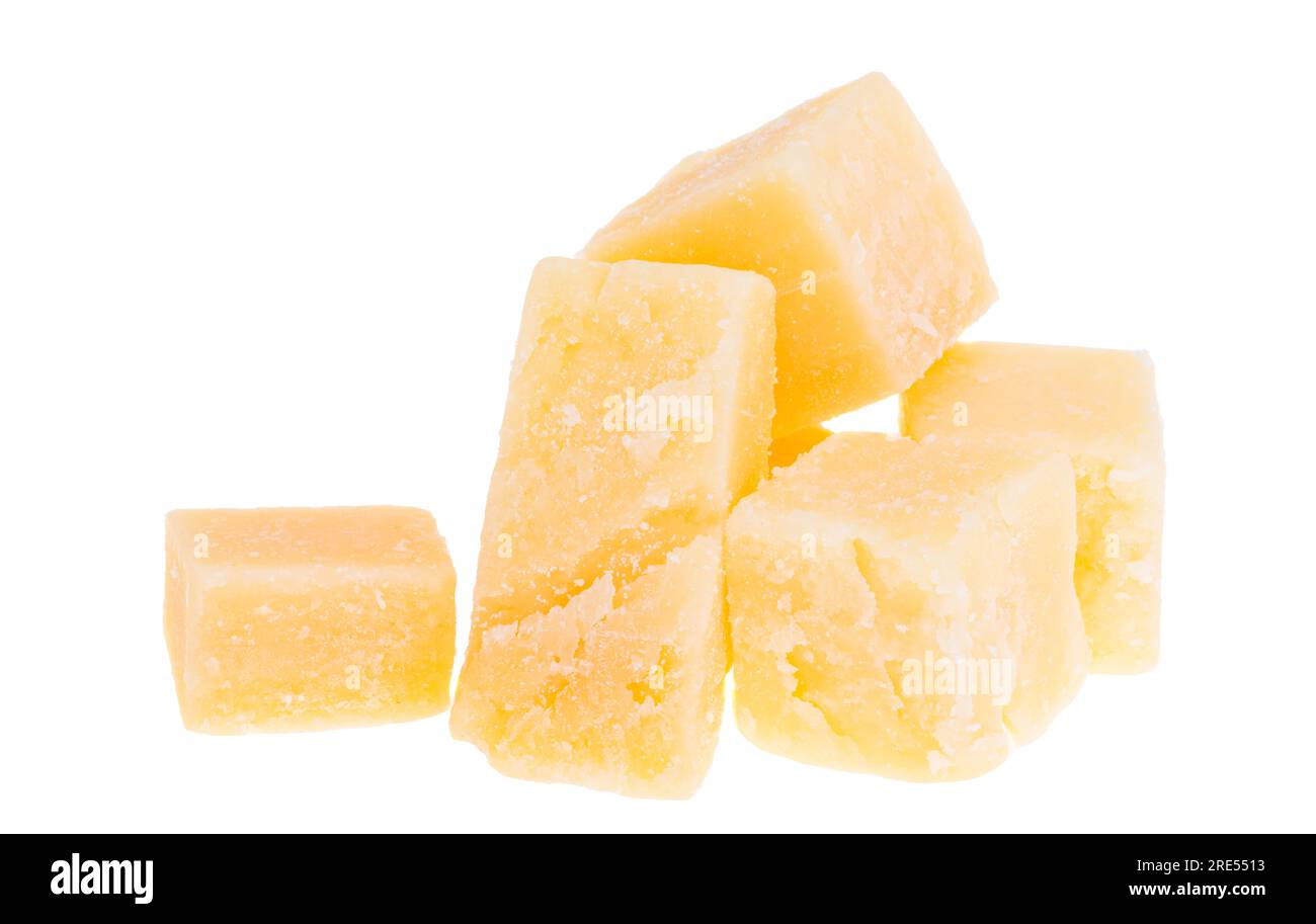 Aged cheese pieces isolated hi-res stock photography and images - Alamy