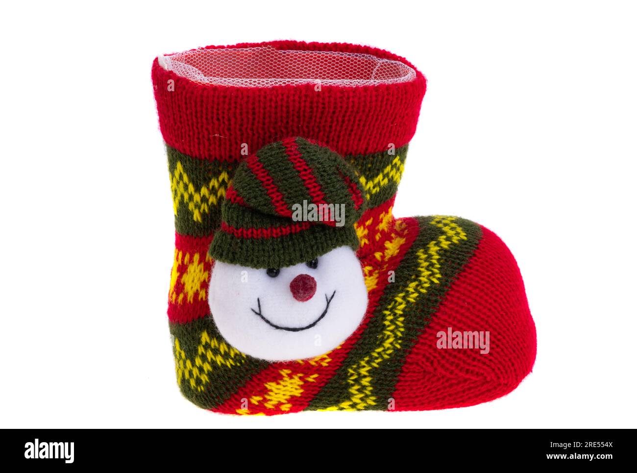 Saint Nicholas sock isolated on white background Stock Photo - Alamy