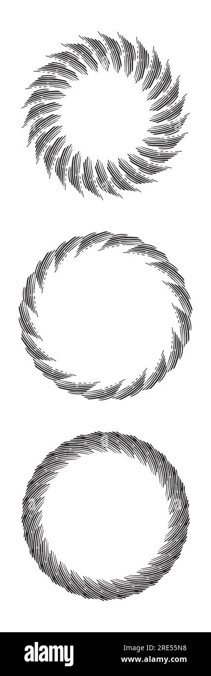 Collection of floral nordic decorative frames isolated on white ...